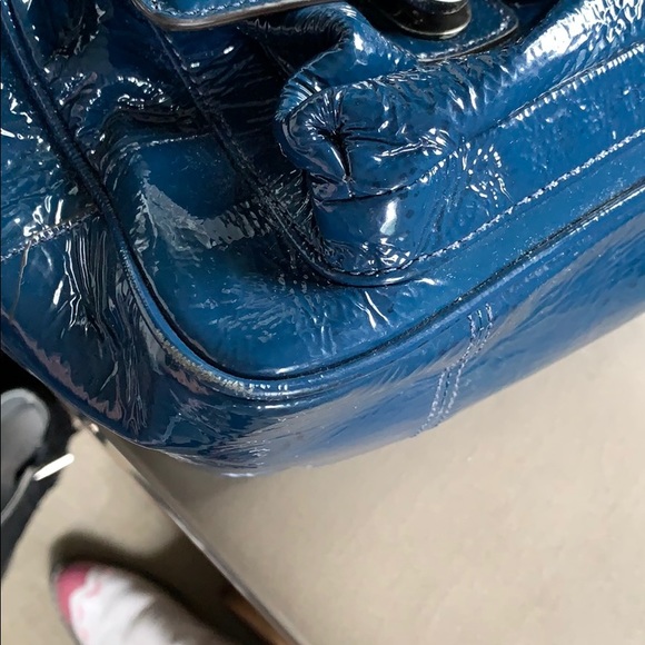Coach | Bags | Coach Navy Patent Leather Tote | Poshmark
